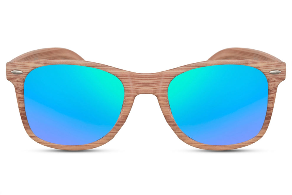 Wood Print Frame Wayfarer Sunglasses Green Color