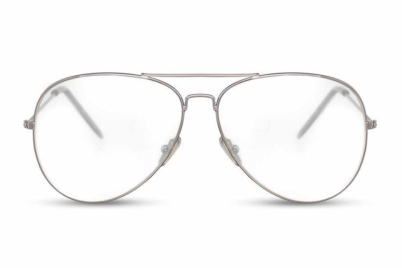 White Transparent Aviator Sunglasses Unisex