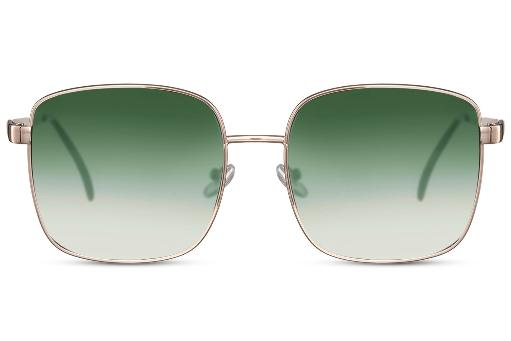 Gradient Green Designer Aviator Sunglasses Women