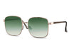 Gradient Green Designer Aviator Sunglasses Women